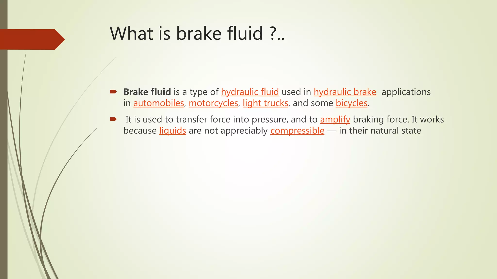brake fluids | PPTX