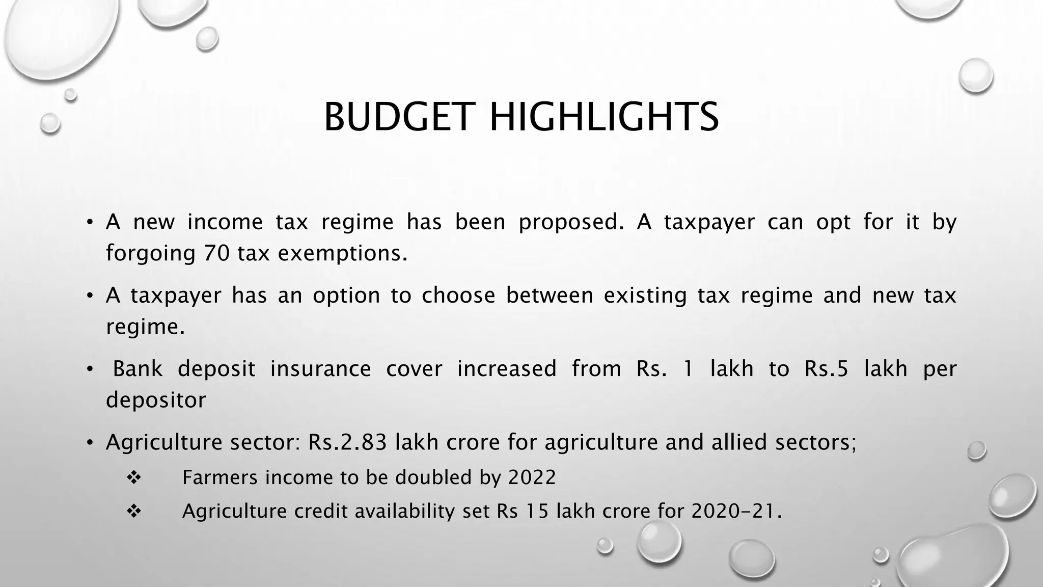 PPT ON UNION BUDGET 2020-21 | PPT