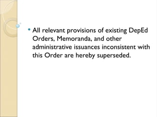 DepEd Order 107, s. 2010 REVISED GUIDELINES ON THE BUILDING ...