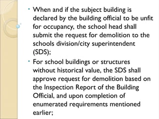 DepEd Order 107, s. 2010 REVISED GUIDELINES ON THE BUILDING ...