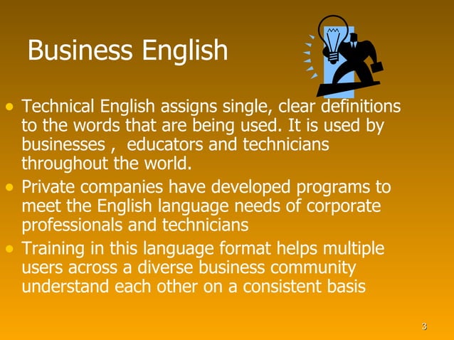 Importance of business English | PPT