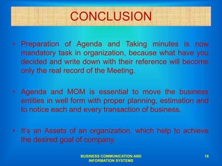 Ppt on busniess meeting minutes and agenda | PPTX