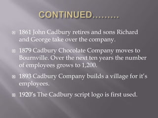 Ppt on cadbury | PPTX