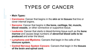 ppt on cancer, it's treatment, types.pptx