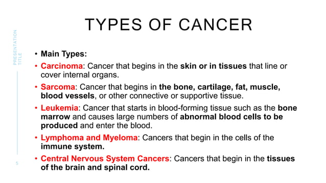ppt on cancer, it's treatment, types.pptx