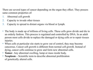 PPT on Cancer.pptx - PPT Presentation on Cancer | PPTX