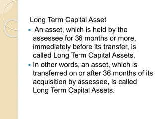 PPT on Capital Gains | PPTX