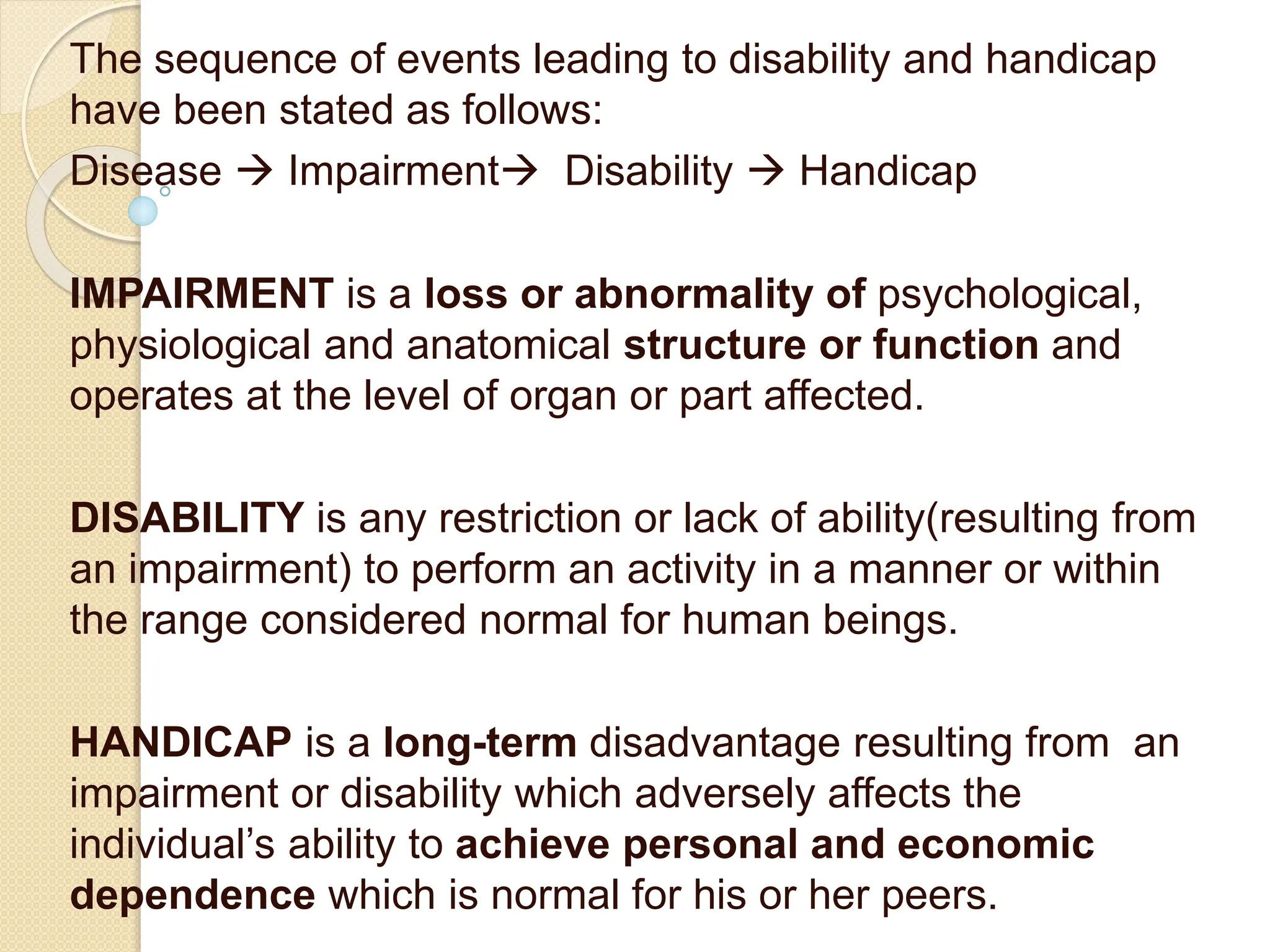 PPT ON CARE OF HANDICAPPED. CARE OF PHYSICALLY CHALLEGED, CARE OF DIFERENTLY ABLED pptx | PPTX