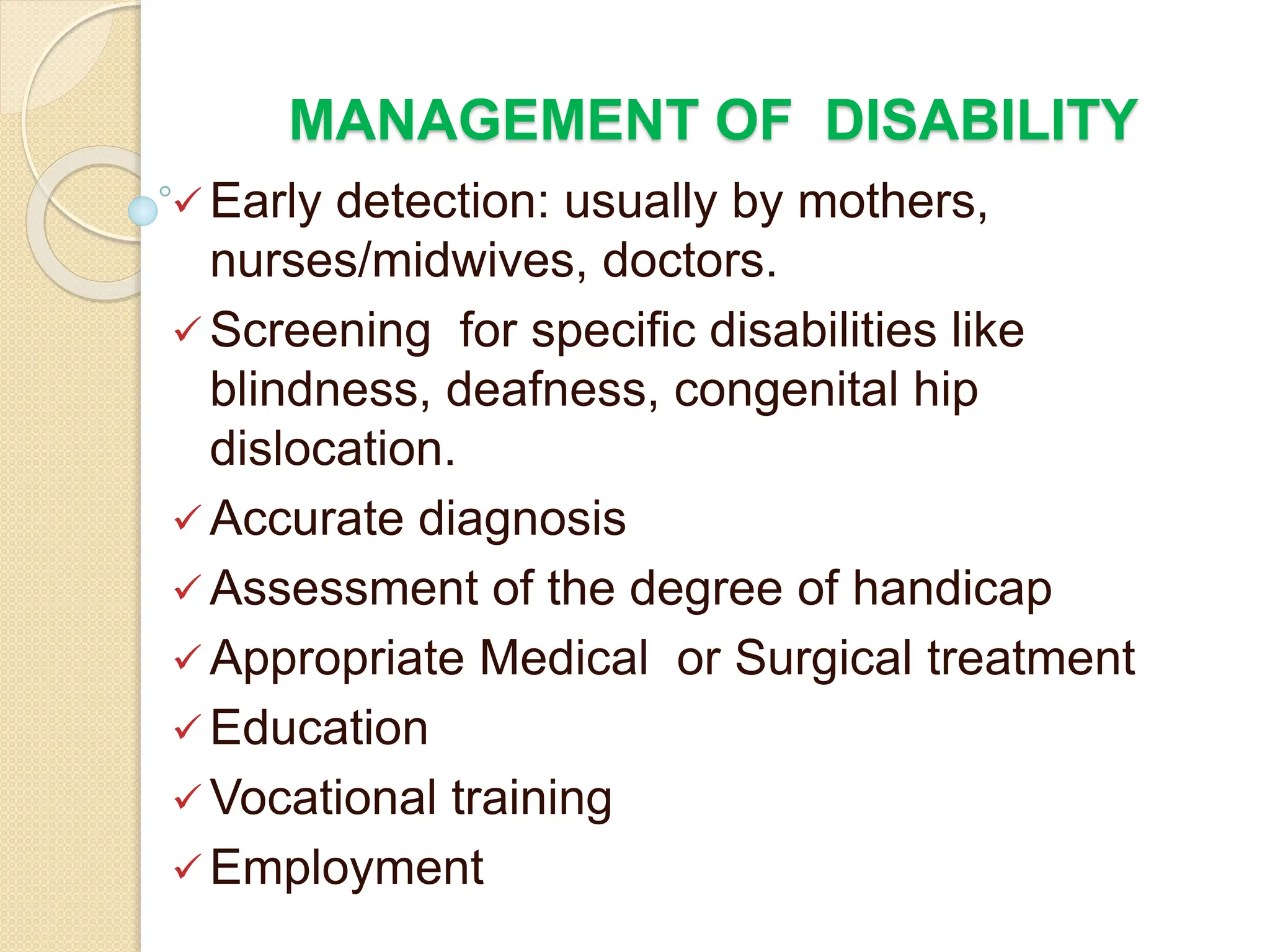 PPT ON CARE OF HANDICAPPED. CARE OF PHYSICALLY CHALLEGED, CARE OF DIFERENTLY ABLED pptx | PPTX