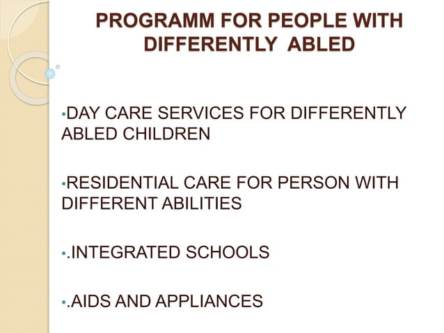 PPT ON CARE OF HANDICAPPED. CARE OF PHYSICALLY CHALLEGED, CARE OF ...