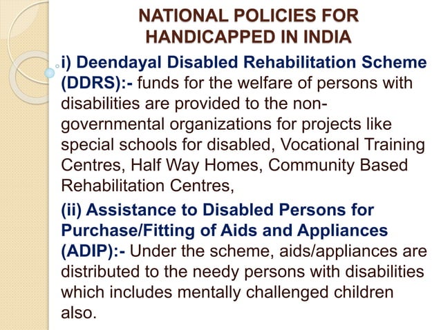 PPT ON CARE OF HANDICAPPED. CARE OF PHYSICALLY CHALLEGED, CARE OF DIFERENTLY ABLED pptx | PPTX