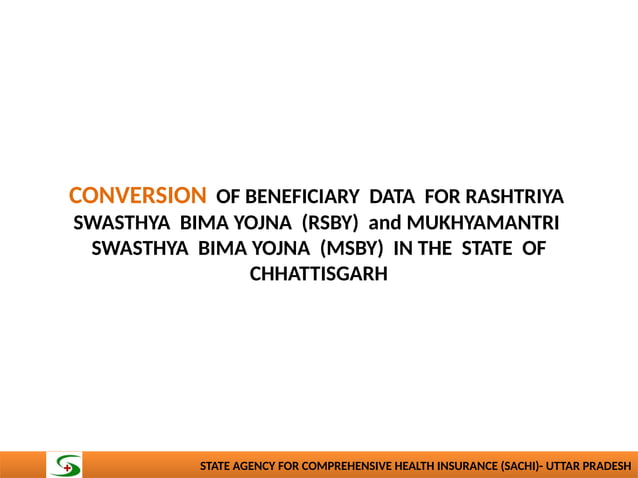 Ppt on categories approved by Cabinet for inclusion in RSBY | PPT