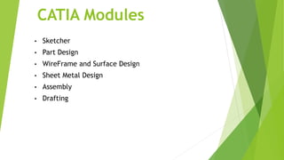 Ppt on catia | PPTX
