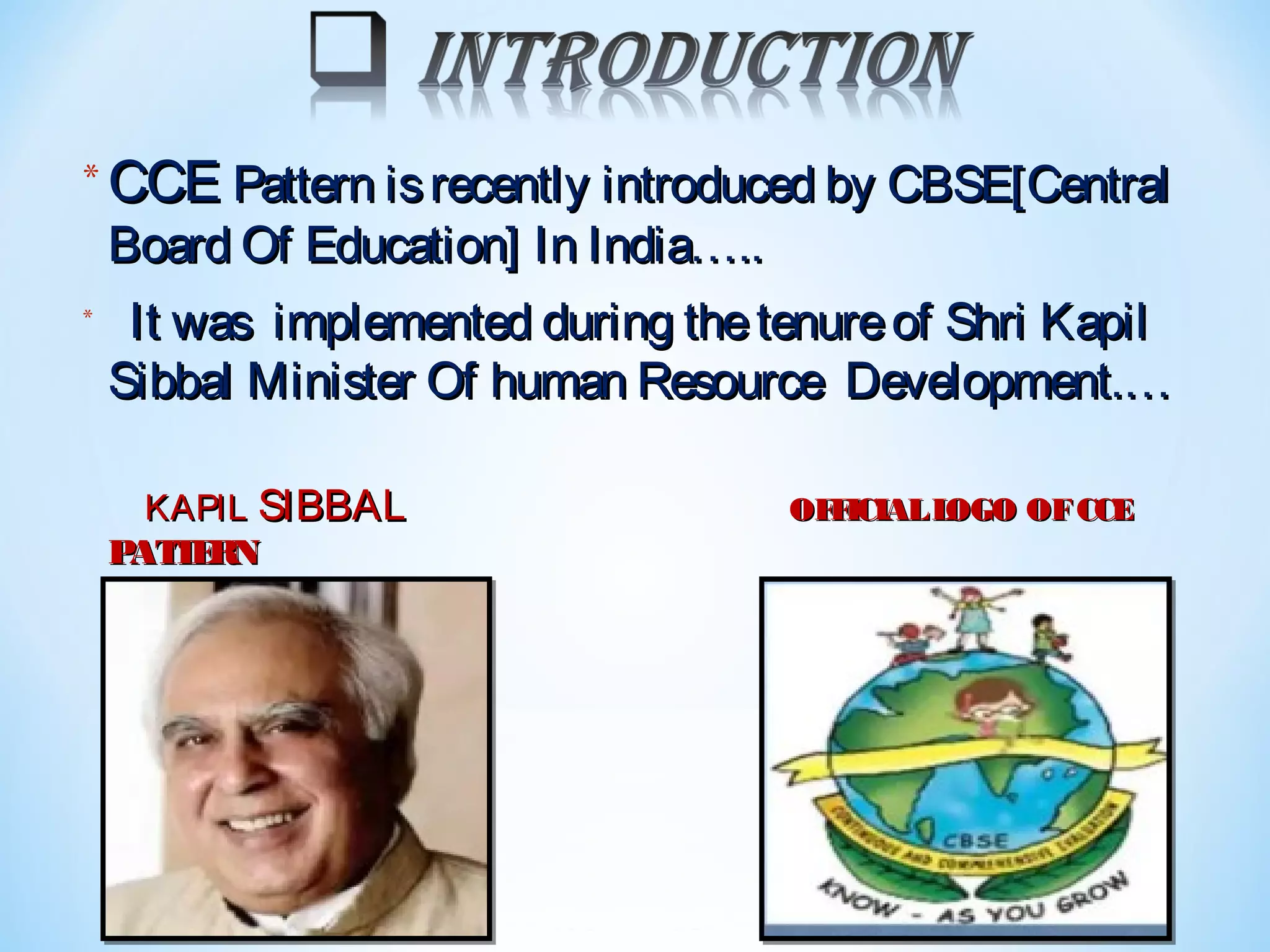 CCE pattern of evaluation | PPT