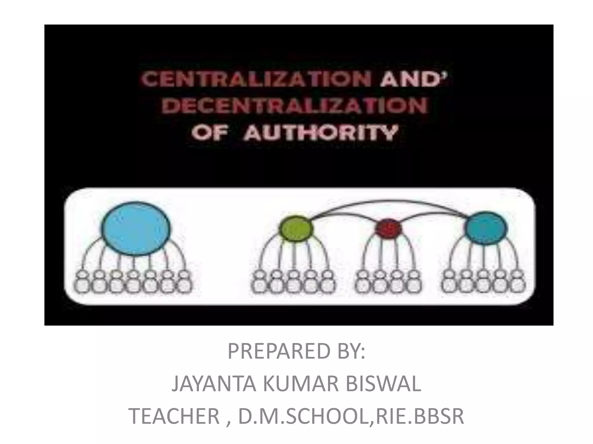 CENTRALISATION & DECENTRALSATION | PPT