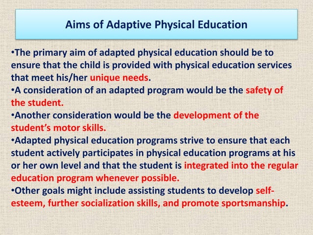 PPT on chapter 4 class XI sports for cwsn Physical Education | PPTX ...