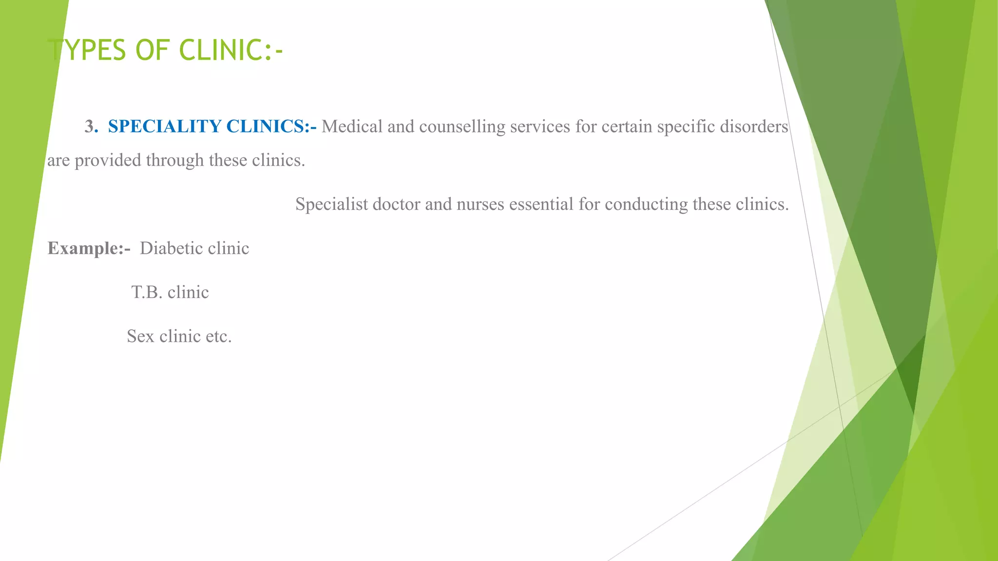 Ppt on clinics | PPTX