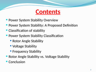 PPT on Classification of Power system stability.pptx