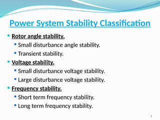 PPT on Classification of Power system stability.pptx