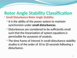 PPT on Classification of Power system stability.pptx