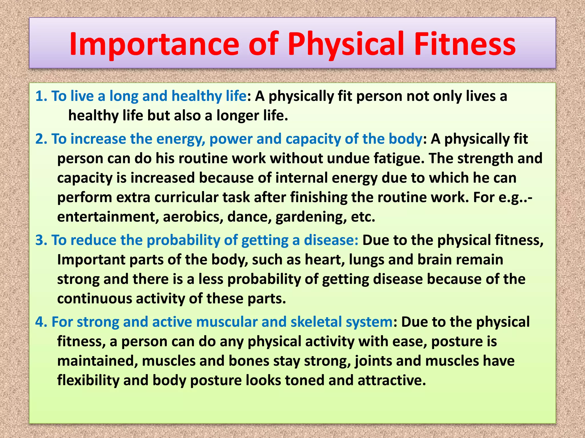 Physical Education PPT on Class XI chapter 3 Physical fitness ...