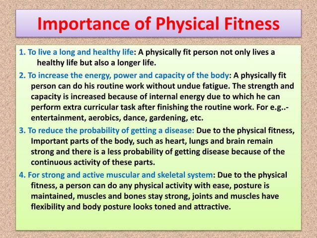 Physical Education PPT on Class XI chapter 3 Physical fitness & Wellness | PPTX | Fitness and ...
