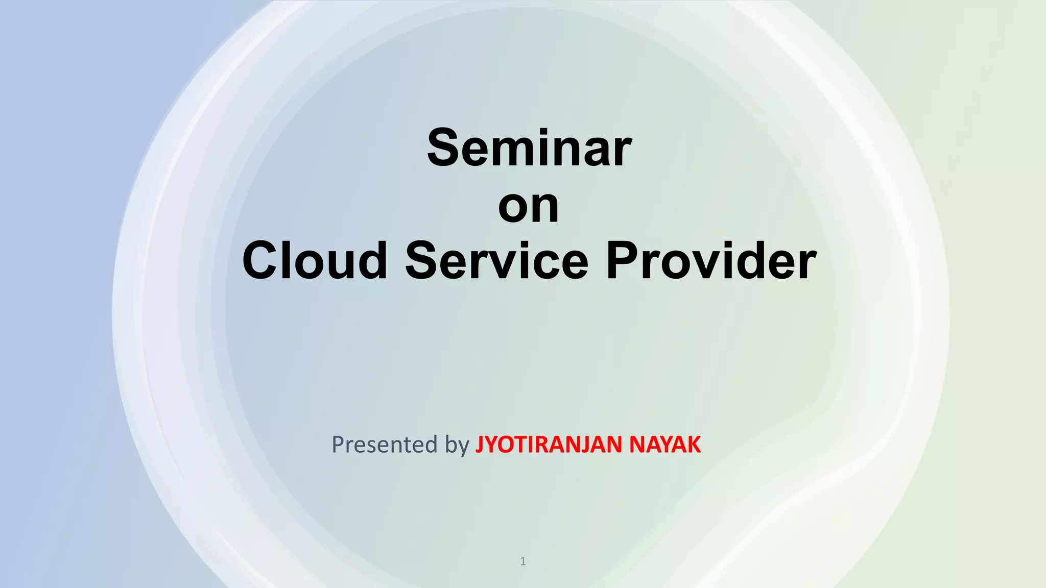 Ppt on cloud service | PPT