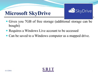 Ppt on cloud storage application | PPTX