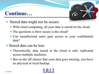Ppt on cloud storage application | PPTX