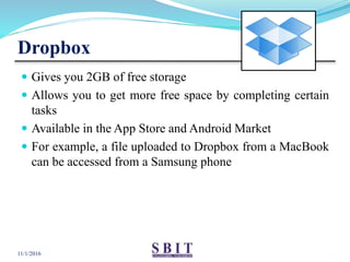 Ppt on cloud storage application | PPTX