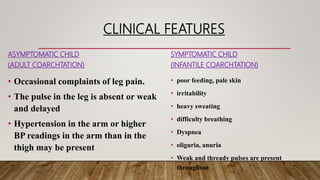 Coarctation of aorta |CONGENITAL HEART DEFECT | PPTX