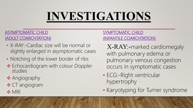 Coarctation of aorta |CONGENITAL HEART DEFECT | PPTX