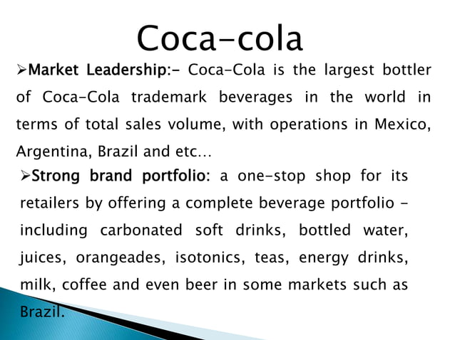 Ppt on coca cola | PPT