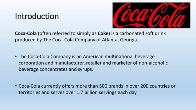 Ppt on coca cola | PPTX