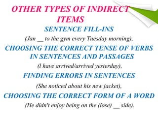 Ppt on cognitive items, items types and computer based test items | PPT