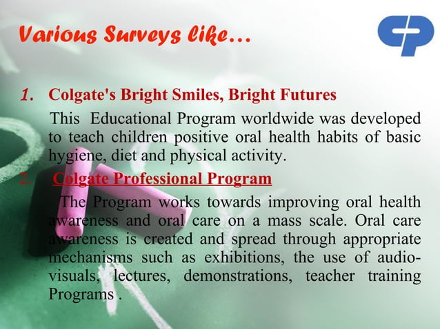 Ppt on colgate | PPT | Oral care | Personal Care