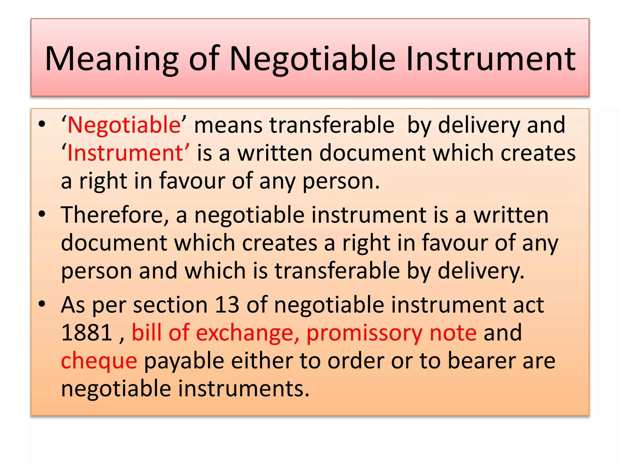 bill of exchange,promissory note and cheque by Ms. Meenakshi for B.COM ...