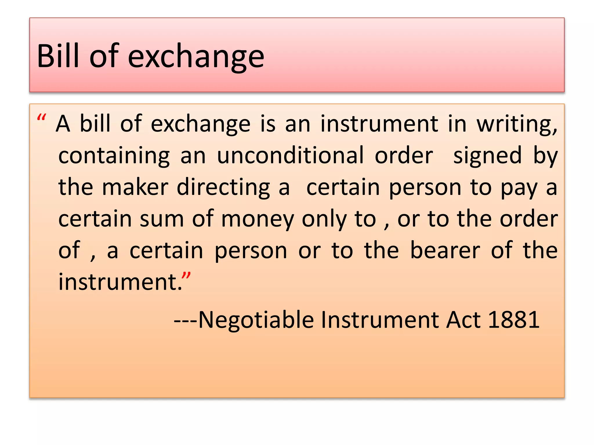 bill of exchange,promissory note and cheque by Ms. Meenakshi for B.COM ...