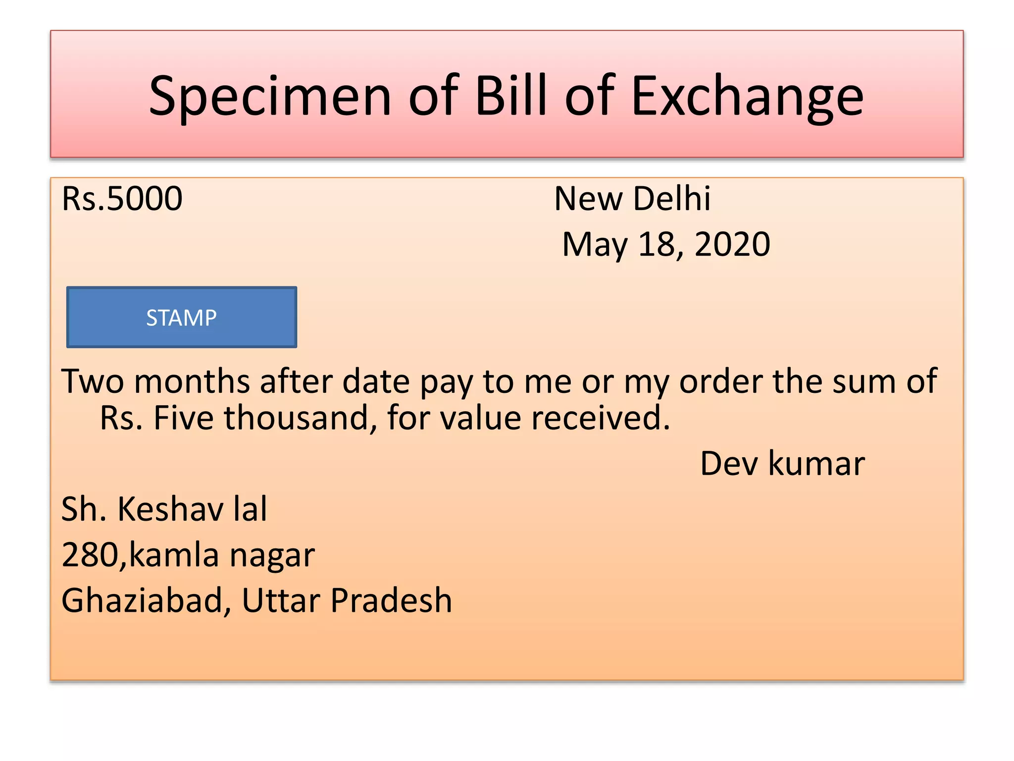 bill of exchange,promissory note and cheque by Ms. Meenakshi for B.COM ...