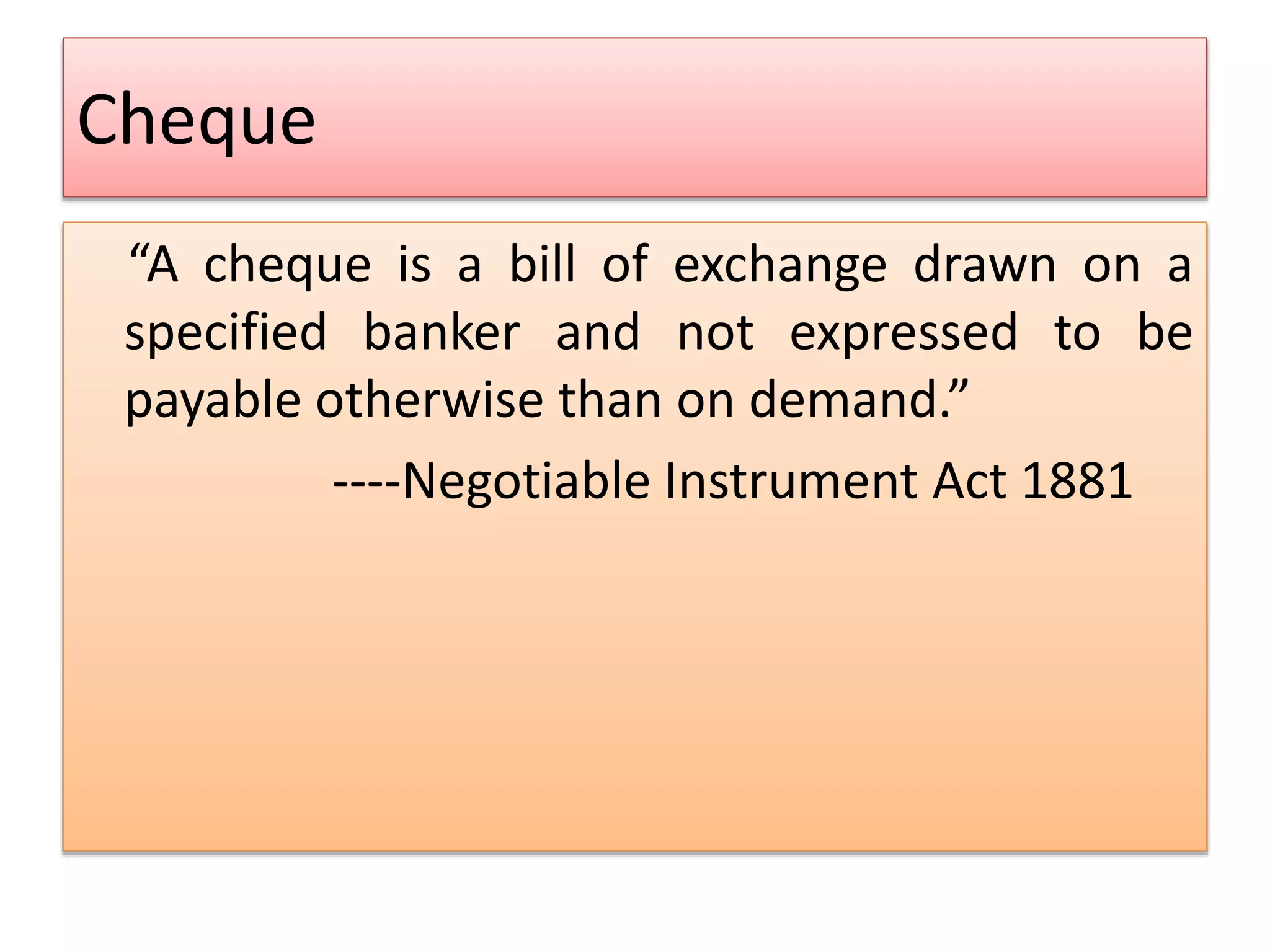 bill of exchange,promissory note and cheque by Ms. Meenakshi for B.COM ...