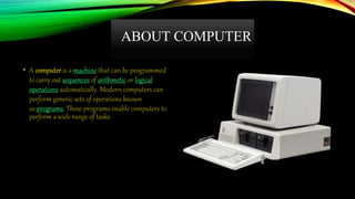 Ppt on computer | PPTX