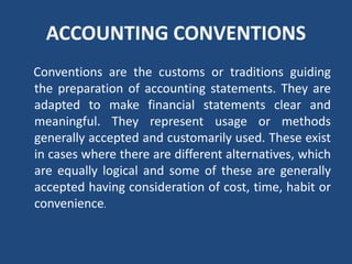 Accounting Principles- Concepts & Conventions | PPTX