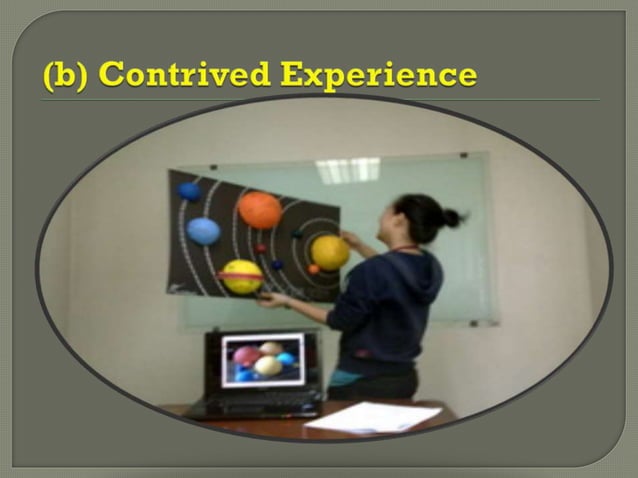 Presentation on Edgar Dale's Cone of Experience (audio visual aids) | PPT
