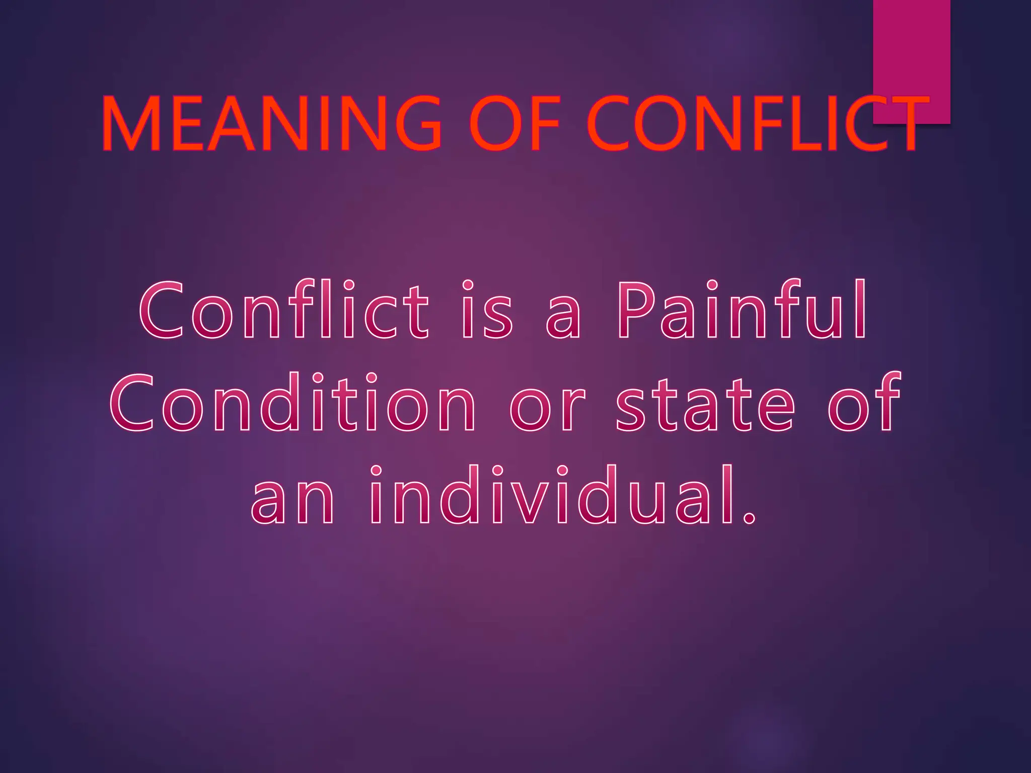 PPT ON CONFLICTS AND ITS TYPES.pptx Meaning of Conflict Definition of Conflict and types of ...