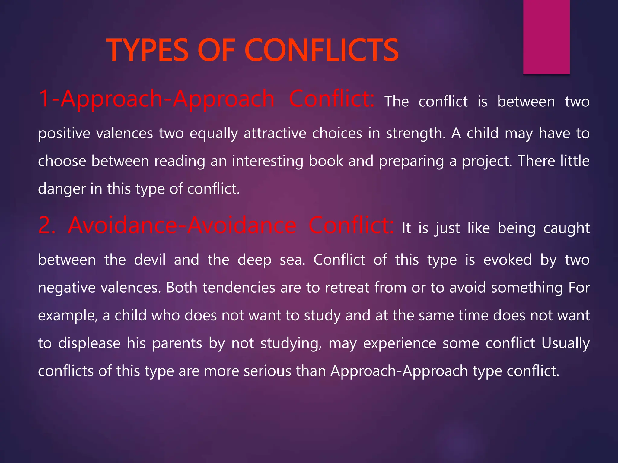 PPT ON CONFLICTS AND ITS TYPES.pptx Meaning of Conflict Definition of ...