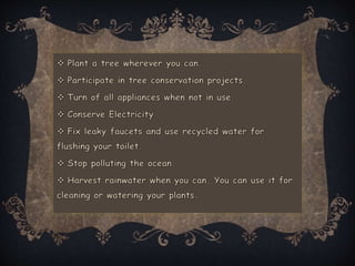 CONSERVATION OF NATURAL RESOURCES - PPT | PPTX