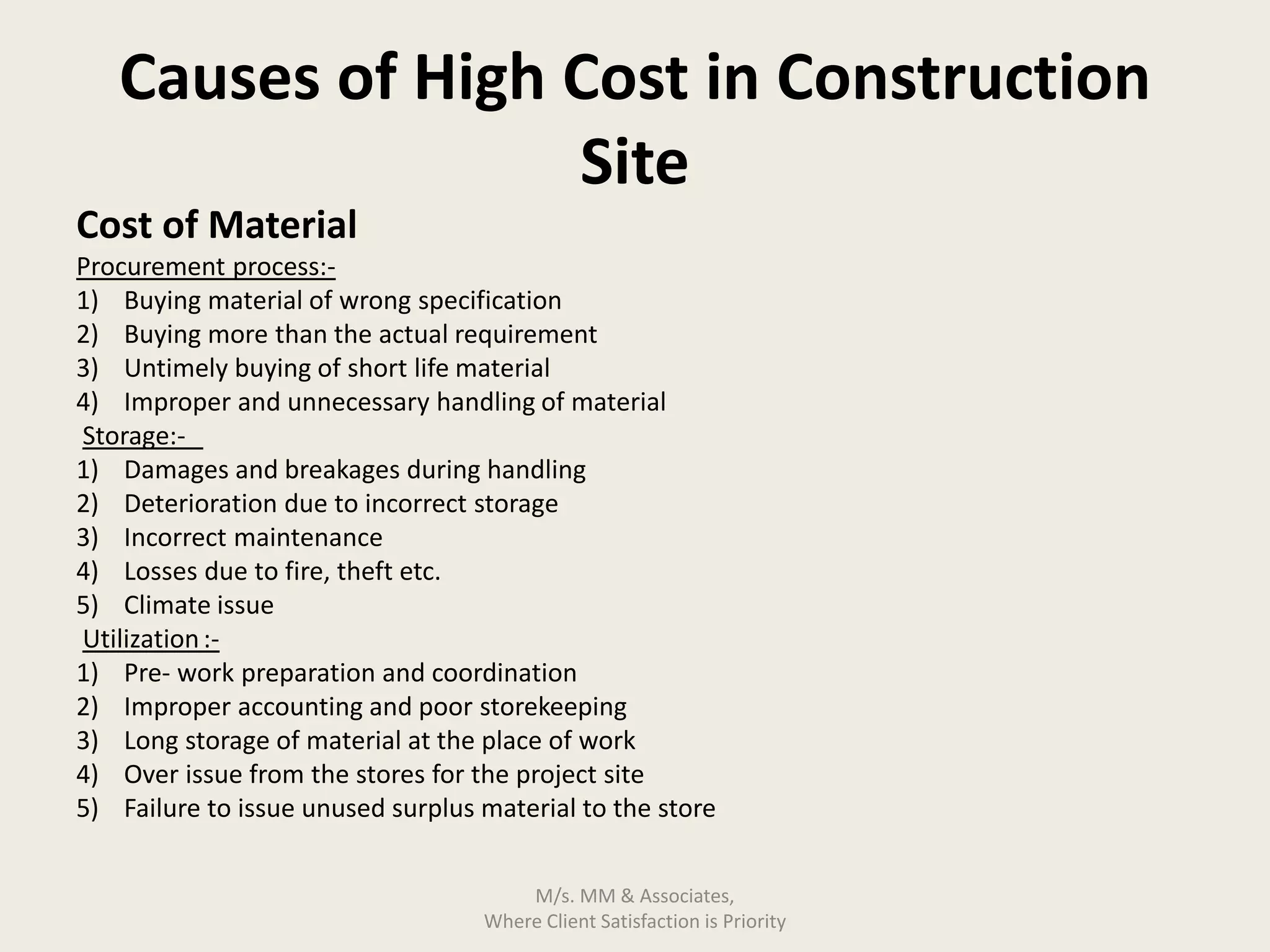 PPT on Construction Costing | PDF