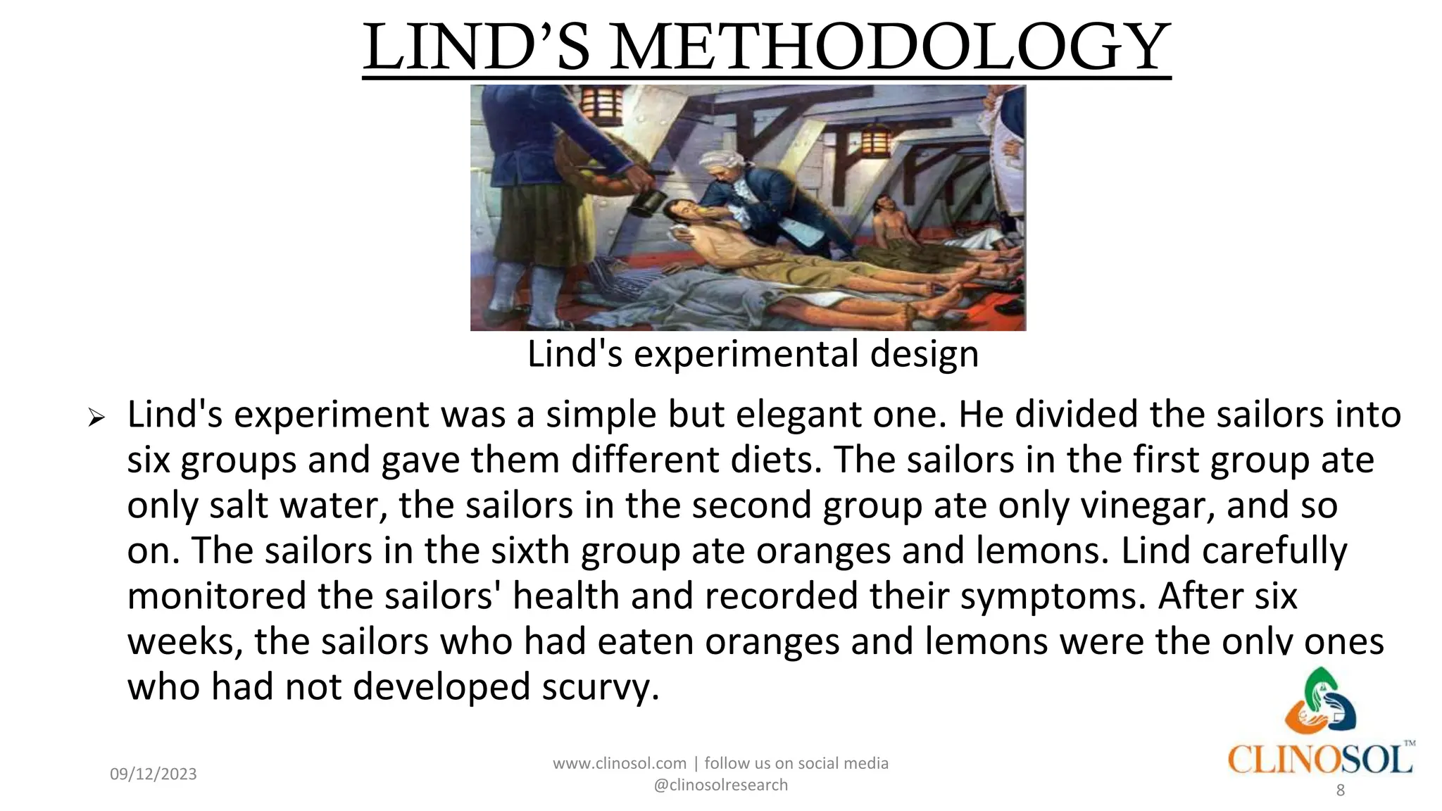 Construction of Clinical Trials - The James Lind Era | PPTX
