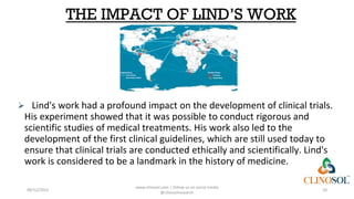 Construction of Clinical Trials - The James Lind Era | PPT