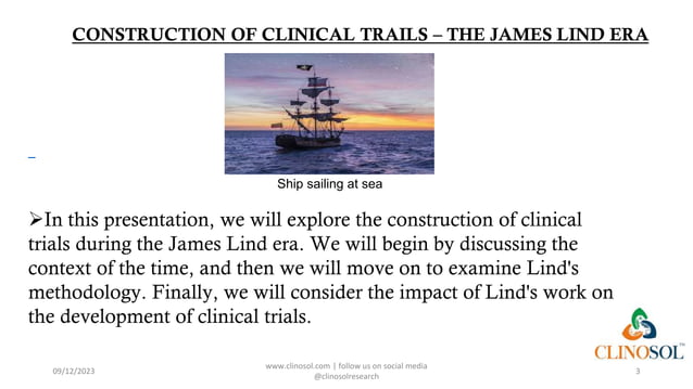Construction of Clinical Trials - The James Lind Era | PPT